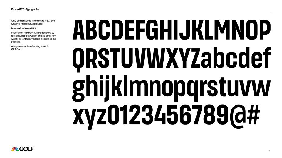 NBC Golf / Promo Graphics Rebrand & Toolkit — Thornberg and Forester