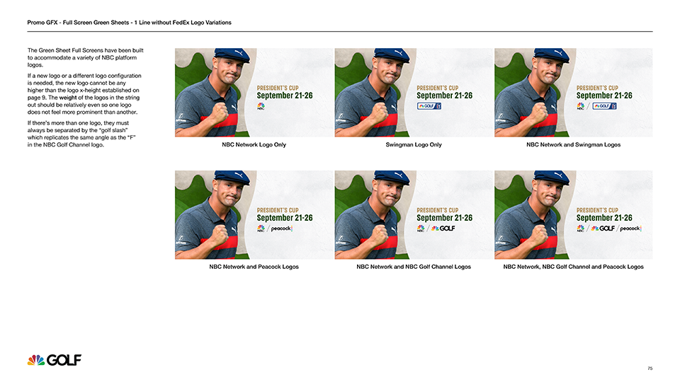 NBC Golf / Promo Graphics Rebrand & Toolkit — Thornberg and Forester